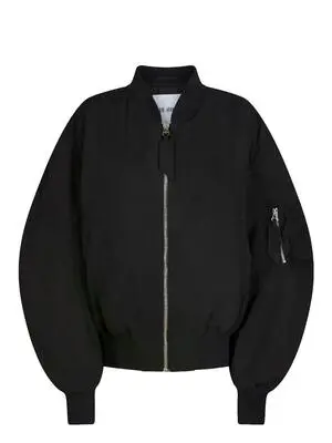 Attico Anja Zip-up Bomber Jacket - Black