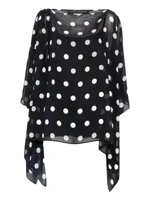 Marina Rinaldi Mreeditti Polka-dot Blouse - Black