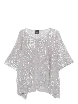 Marina Rinaldi Sequin Embellished Blouse - Grey