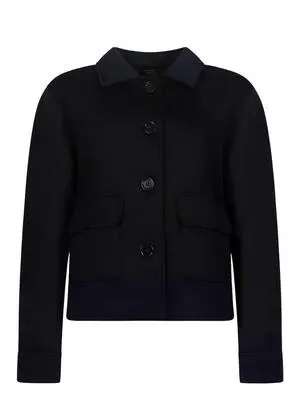 Max Mara Collared Pocket Jacket - Blue