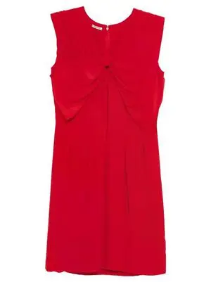 Miu Miu Bow Detailing Dress - Red