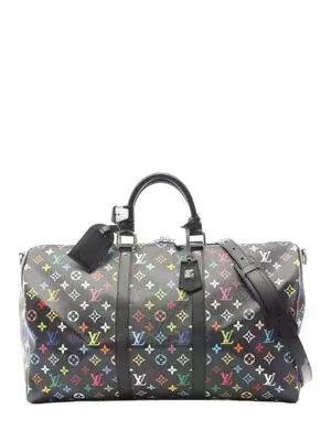 LOUIS VUITTON Monogram Multicolore Keepall Bandouliere 50 - Black