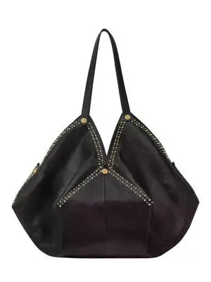 VERSACE Large Protea Leather Shoulder Bag