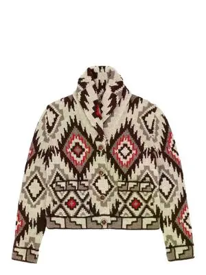 FORTELA Lydie Geometric-Pattern Cardigan