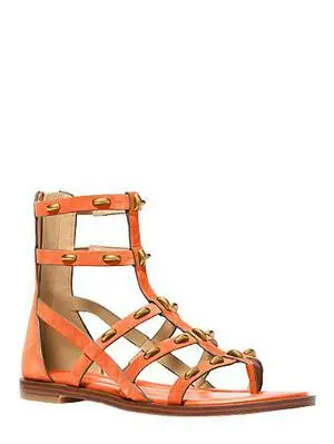 Michael Kors Noa Studded Gladiator Sandal - Orange