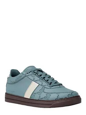 Michael Kors Brady Logo-embossed Leather Sneaker - Blue