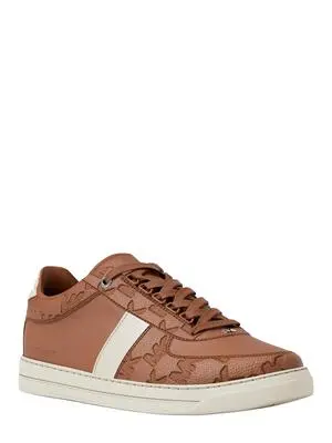 Michael Kors Brady Logo-embossed Leather Sneaker - Brown