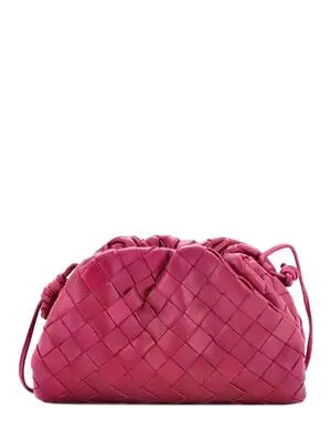Bottega Veneta The Pouch Intrecciato Nappa Mini Crossbody Bag - Pink
