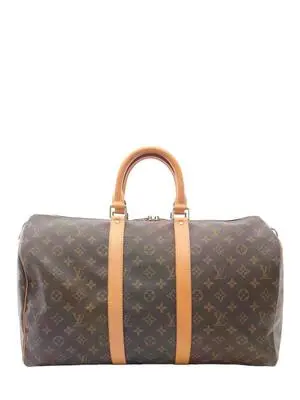 LOUIS VUITTON 2000 Monogram Keepall 45 Boston Bag - Brown