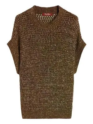 Max Mara Openwork Top - Brown