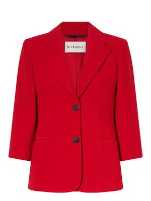 Givenchy Crepe-cady Single-breasted Blazer - Red