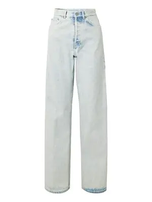 Dries Van Noten Acid-wash Mid-rise Slim-leg Jeans - Blue