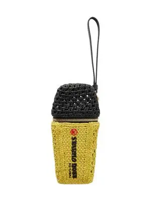 ANYA HINDMARCH Stabilo Raffia Bag Charm - Yellow