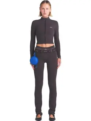 SKIMS Ribbed Seamless Zip Up Crop Jacket - Phoenix