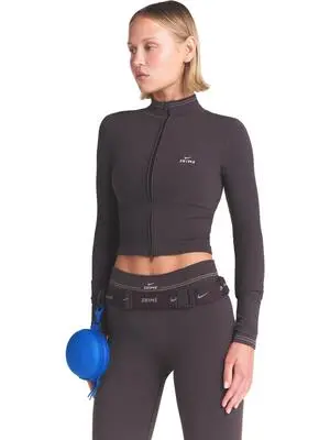 SKIMS Ribbed Seamless Zip Up Cropped Jacket - Phoenix