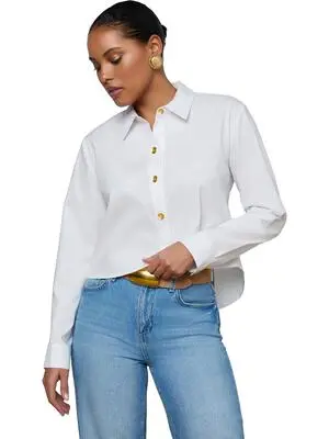 L'Agence Cosette Shirt - White/gold Wax Stamp