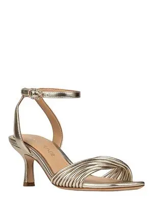 DONALD PLINER Ilya Leather Dress Sandals Platinum