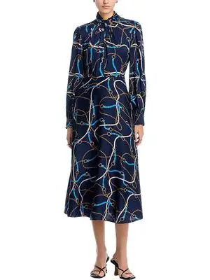 Elie Tahari The Raquel Dress - Denim Chain Print