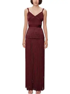 Herve Leger The Holly Gown - Met Dark Red