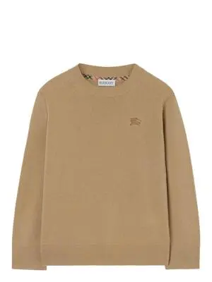 Burberry Cashmere Crew-neck Sweater - Flax Beige