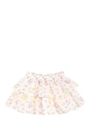 SWEET WINK Floral Print Tiered Skort - Multicolor