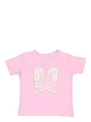 SWEET WINK Short Sleeve T-shirt With Bunny Patch - Light Pink