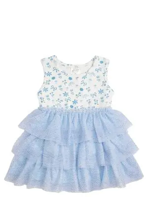 SWEET WINK Floral Tank Tutu Dress - Pastel Blue