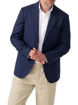 KOY CLOTHING Tailored Wool Blazer - Navy