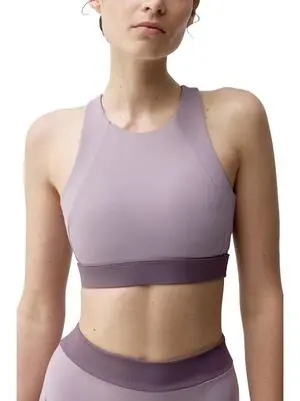BORN LIVING YOGA Fiorella High Support Performance Sport Top - Light Orchid/amatista