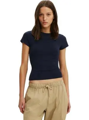 COTTON ON Hold Me Short Sleeve Crew Neck - Eclipse