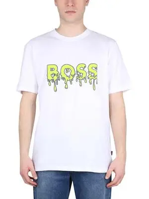 BOSS Logo Print T-shirt - White