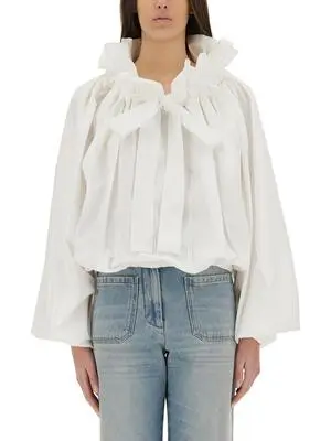 Patou Balloon Sleeve Top - White