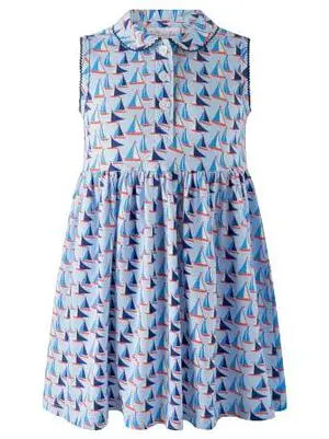 RACHEL RILEY Sailboat Jersey Dress - Blue