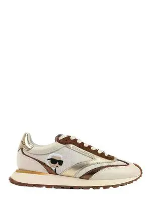 Karl Lagerfeld Peep Lace Sneakers - Neutrals