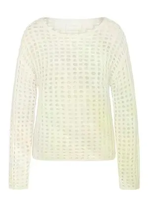 JUVIA Alpaca Mesh Sweater - Neutrals
