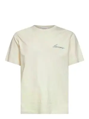 LANEUS Printed T-shirt - Neutrals