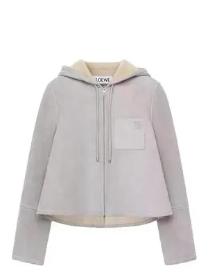 Loewe Logo-detail Hooded Jacket - Grey