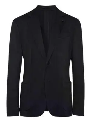 LARDINI Pocket Wool Jacket - Blue