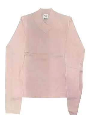 Casablanca V-neck Long-sleeve Sweater - Pink