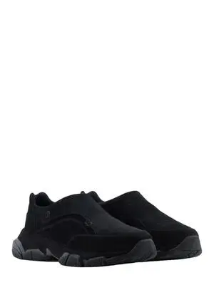 Giorgio Armani Suede Slip-on Sneakers - Black