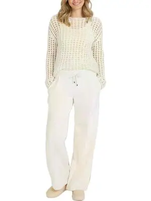 JUVIA Juvia Elenia Fleece Pleated Wide-Leg Trousers