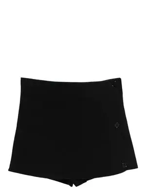 COURREGES Logo-embroidered Shorts - Black