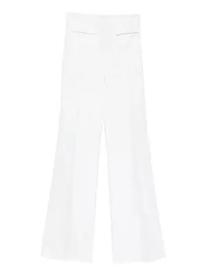 Elisabetta Franchi Flared Pocket Trousers - White