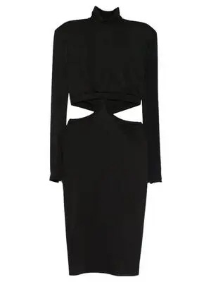 MITILIANE COUTURE Cut-out Zip-fastening Midi Dress - Black