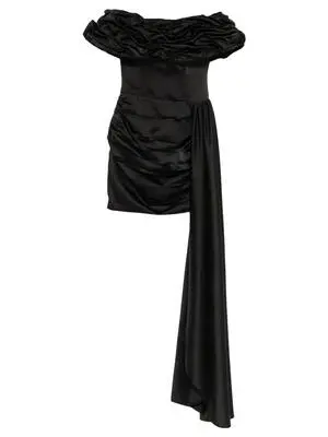 MITILIANE COUTURE Ruffled Train Dress - Black
