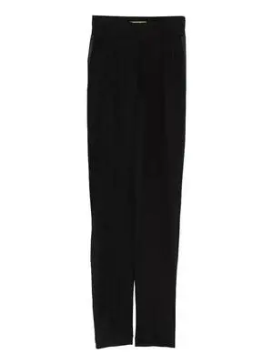 MITILIANE COUTURE Leather Side Stripe Trousers - Black