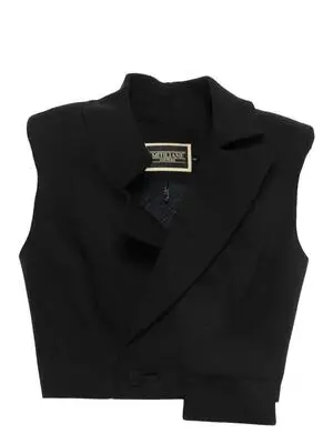 MITILIANE COUTURE Asymmetric Vest - Black