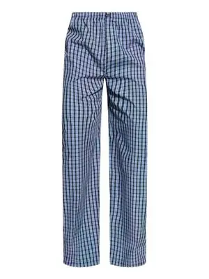 Vetements Check-pattern Trousers - Blue
