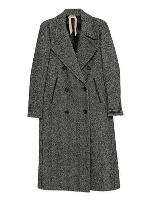 N°21 Double-breasted Woven Coat - Grey