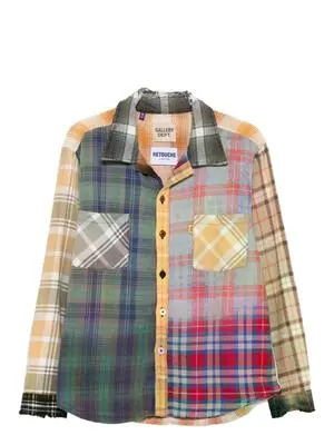 GALLERY DEPT. Patchwork Checked Shirt - Blue